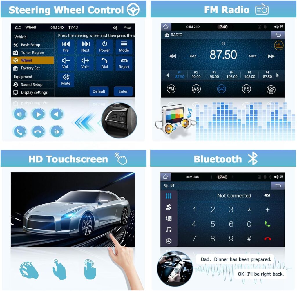 Volkswagen Golf 4 Passat b5 Bora Polo 7 Zoll Android Auto Radio GPS WiFi Bluetooth Carplay ...